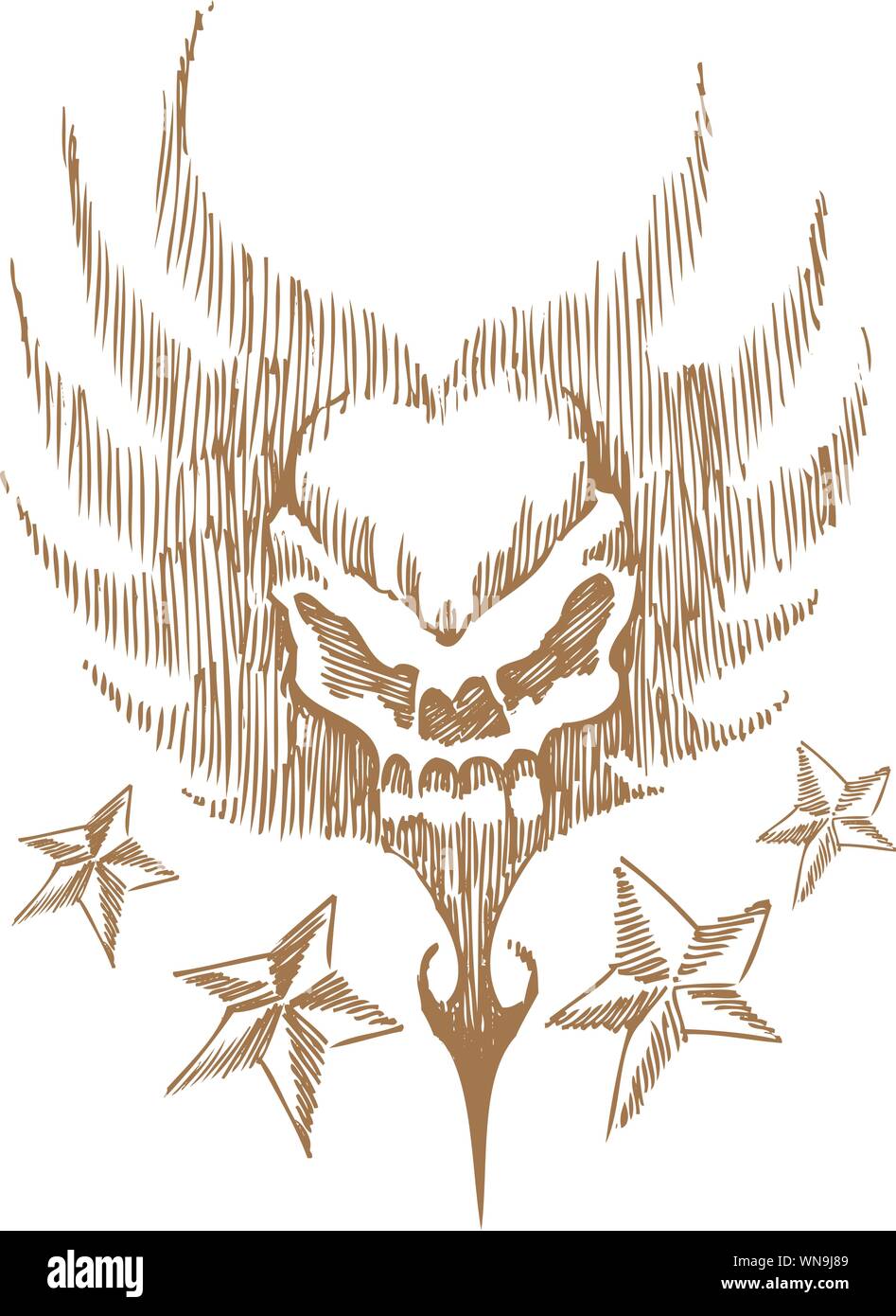 Evil spirit illustration vector Stock Vector Images - Alamy