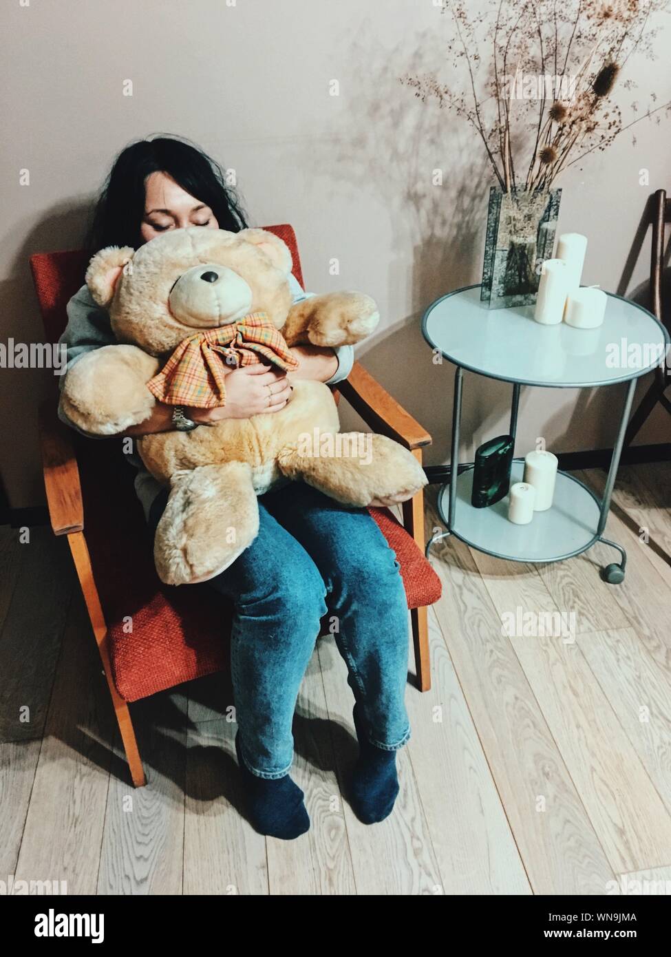 Teddy Bear Sitting On Chair High Resolution Stock Photography and ...