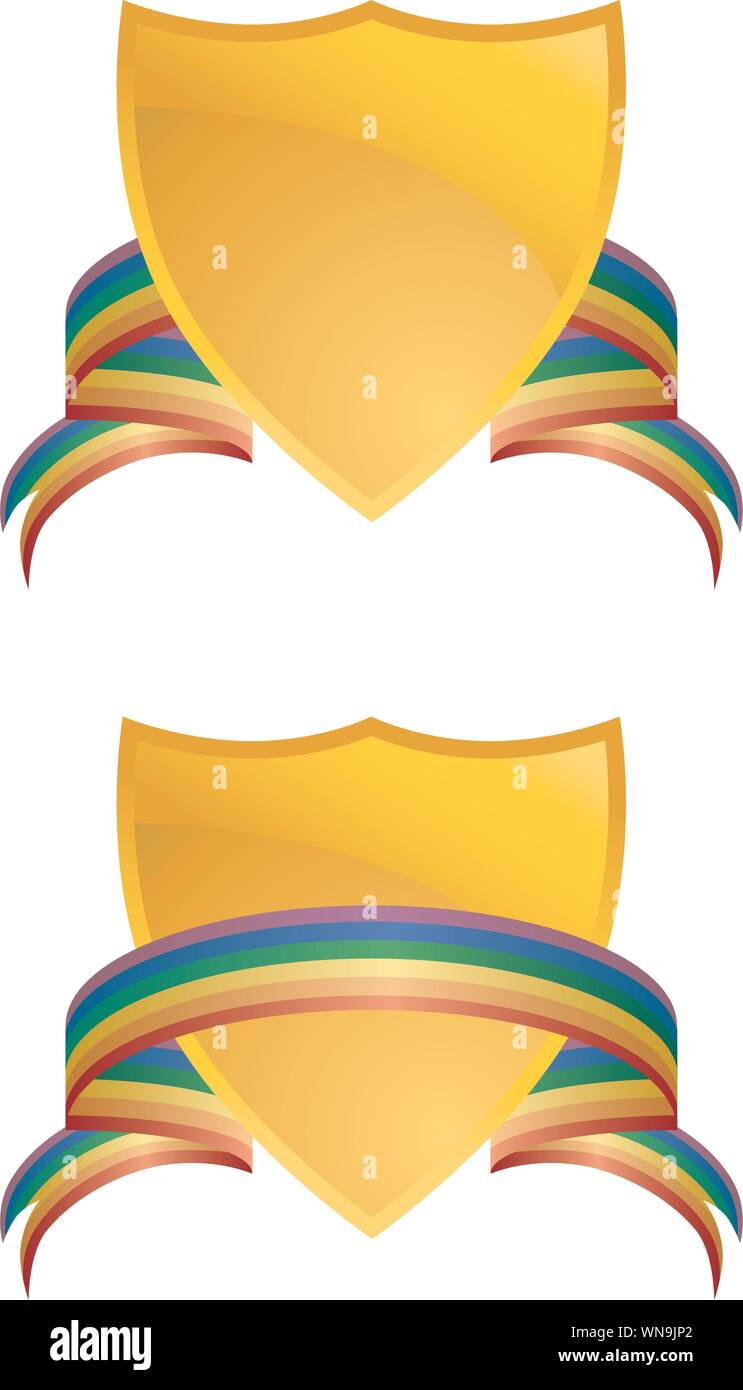 Copy space shields Stock Vector Images - Alamy