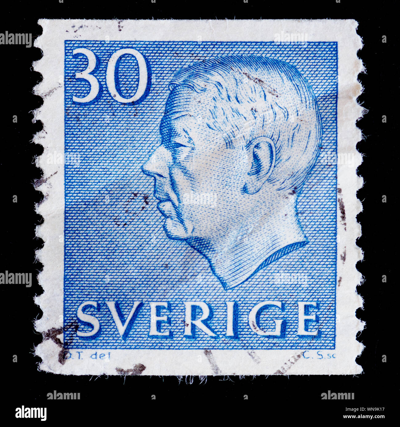 Old Swedish Stamps Stamp Sweden Post Postage Hi Res Stock Photography