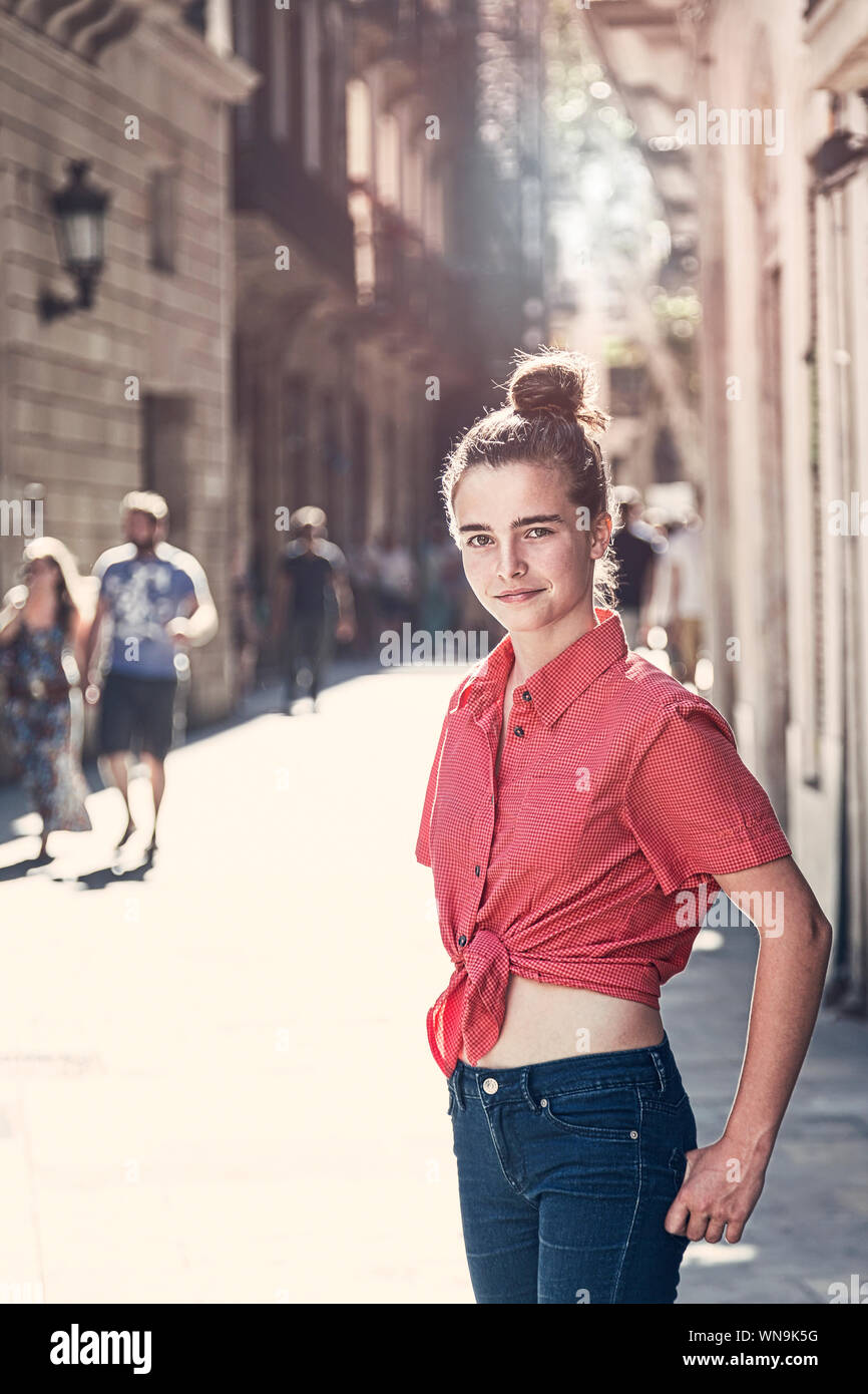 Topknot model hi-res stock photography and images - Alamy