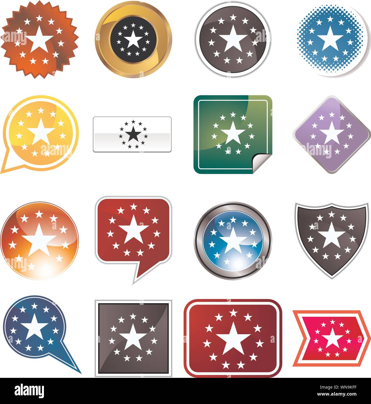 Multiple stars Stock Vector Images - Alamy