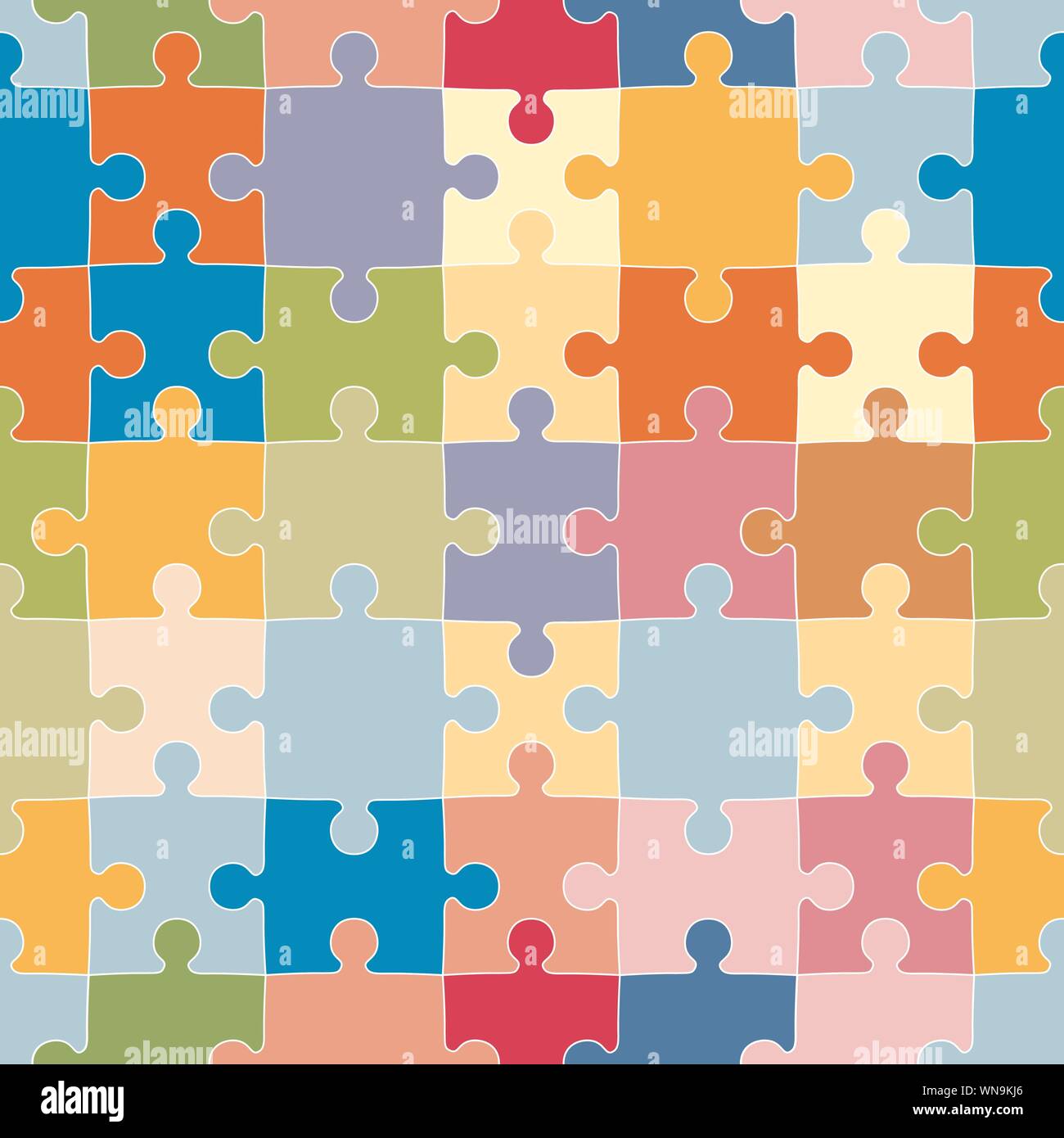 Puzzle Pieces Pattern Stock Vector Image & Art - Alamy