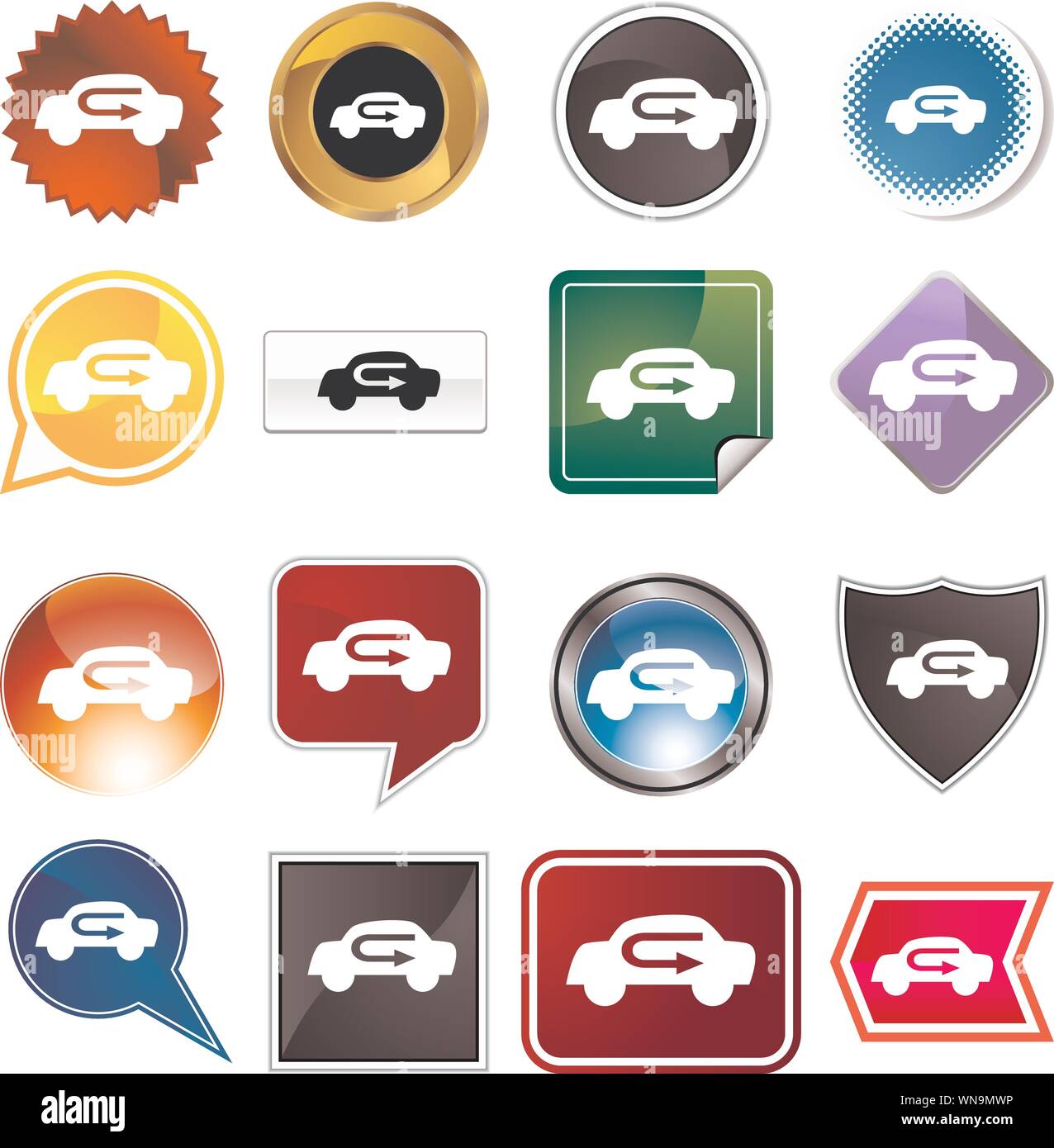 Air Recirculation Icon Set Stock Vector Image & Art - Alamy