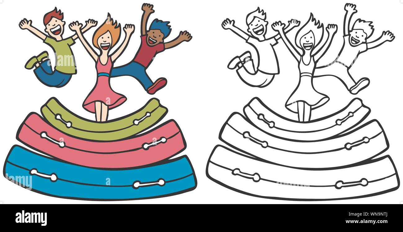 Bouncing bed Stock Vector Images - Alamy