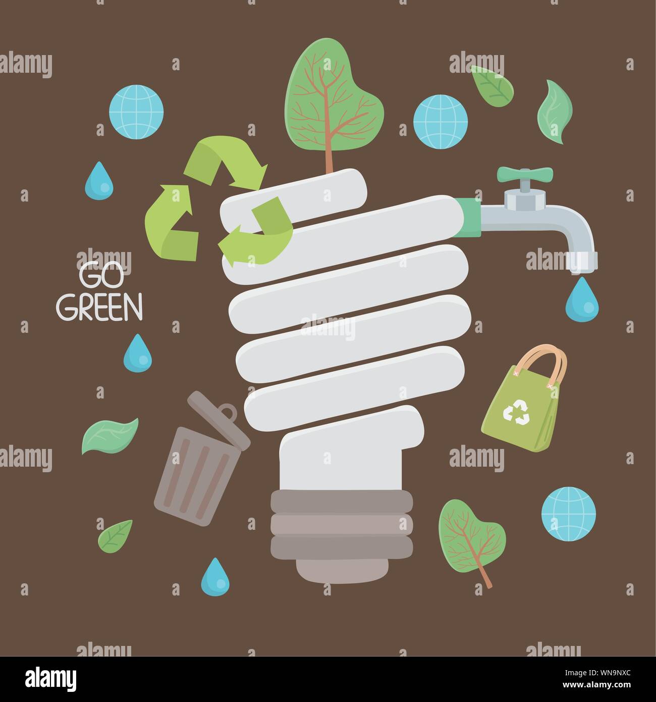 light bulb design, Save energy ecology power eco and environment theme ...