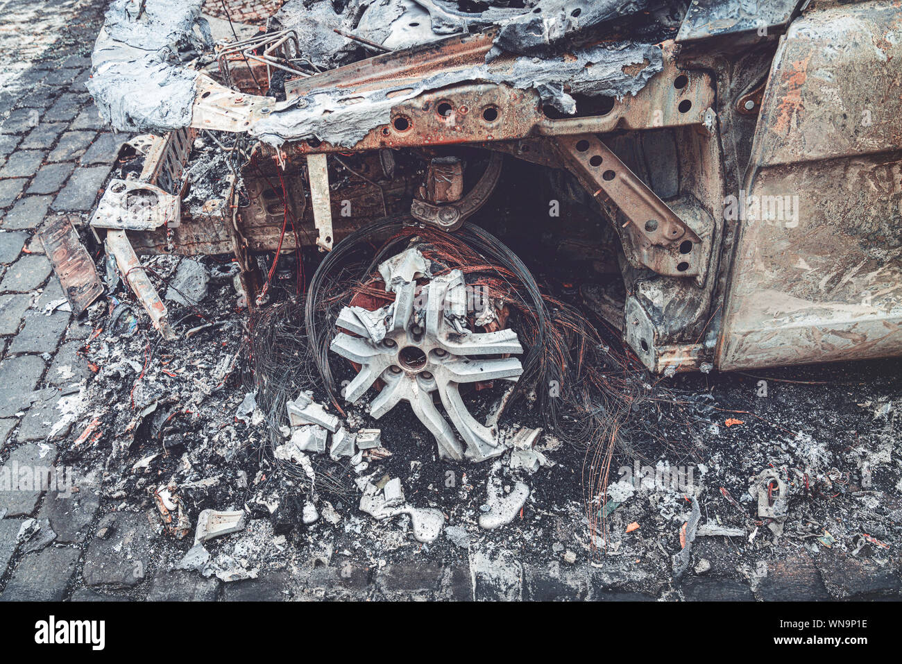 Berlin burned out car hi-res stock photography and images - Alamy