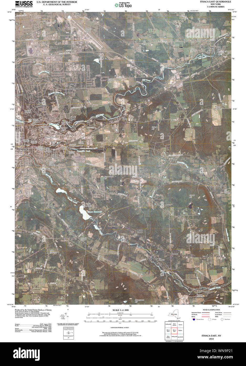 Map of ithaca new york hi-res stock photography and images - Alamy