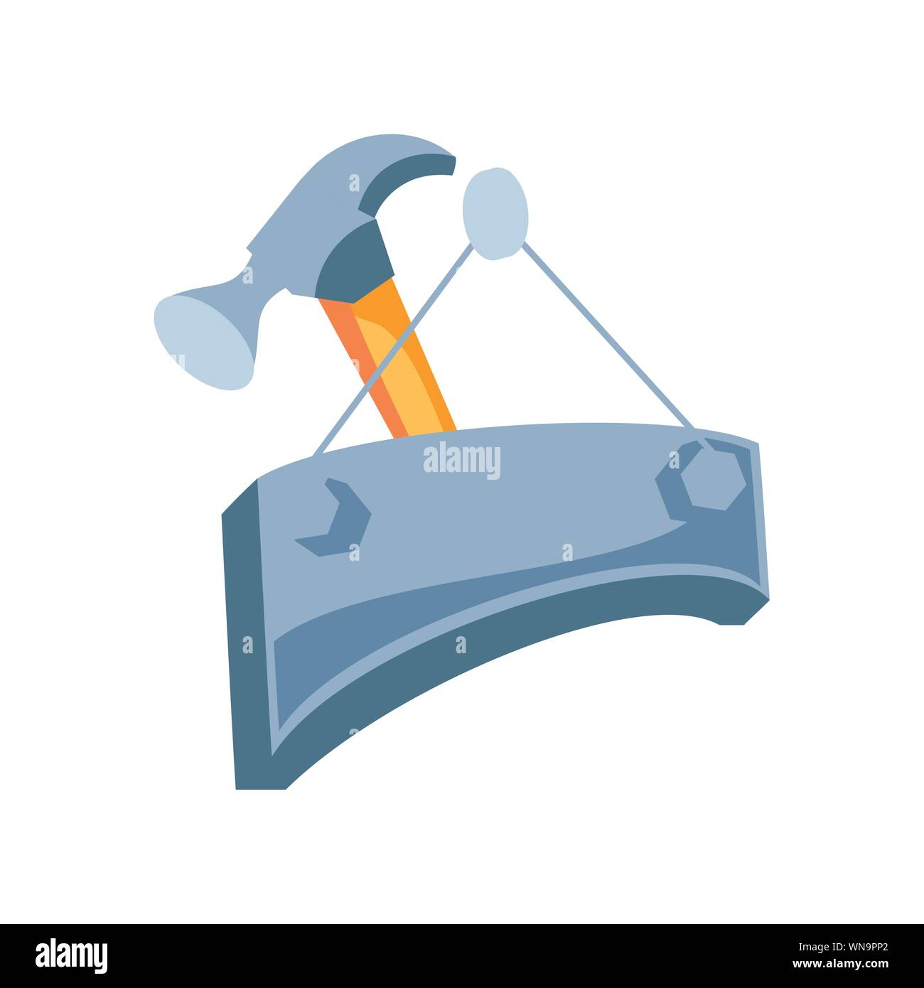 Maintenance worker hanging Stock Vector Images - Alamy