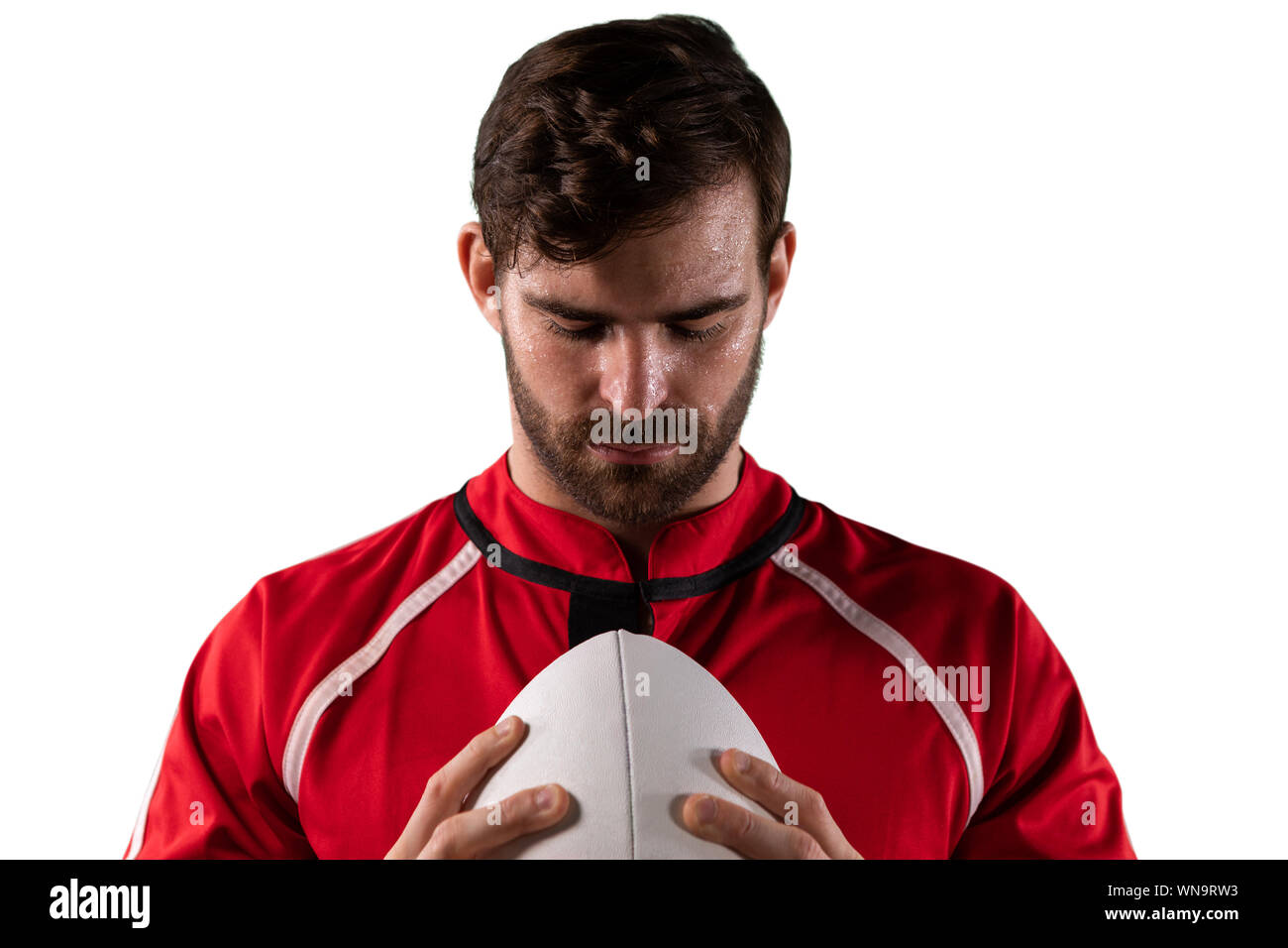 Tough Rugby Player Stock Photo - Alamy