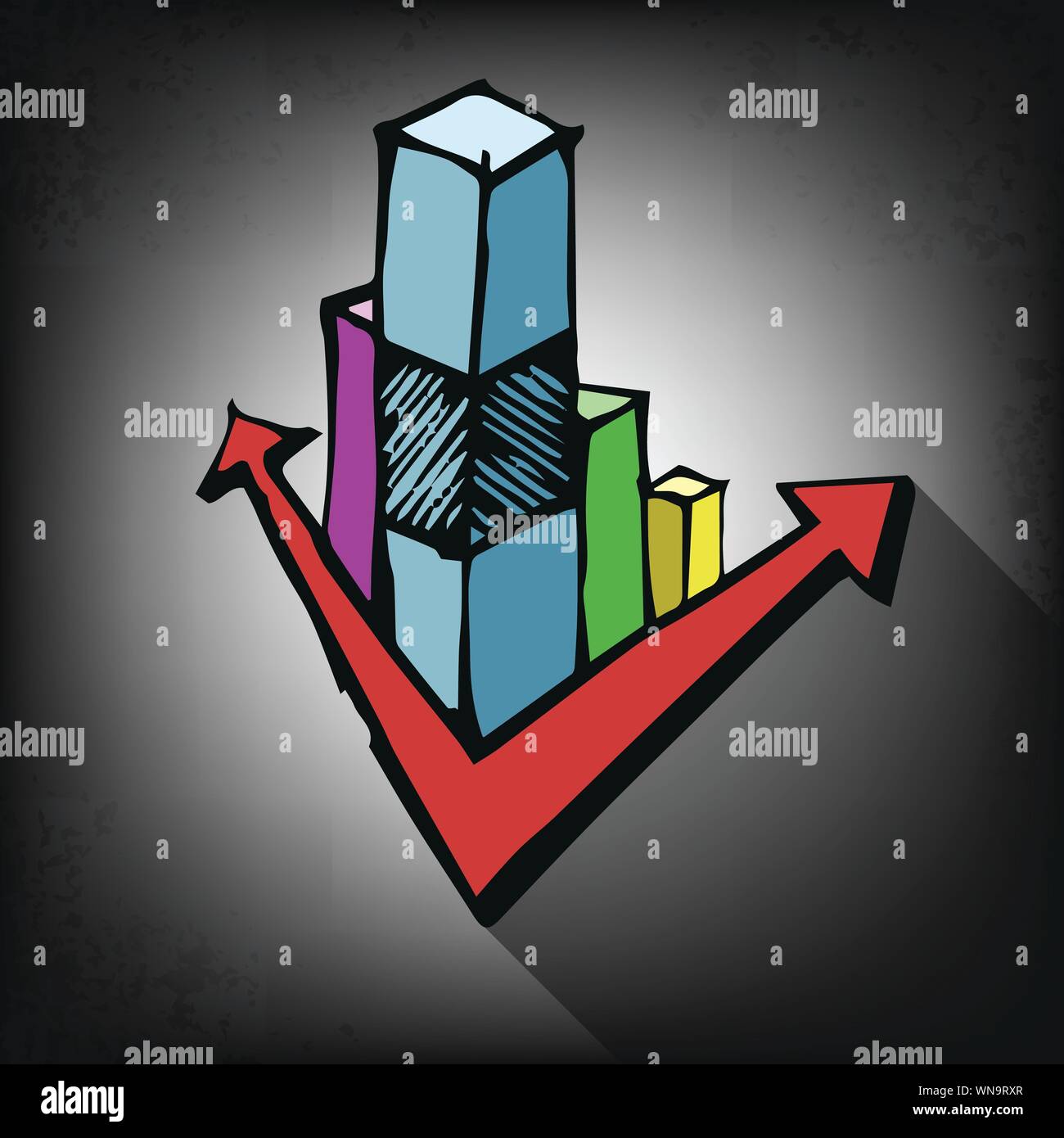 business doodle graph Stock Vector Image & Art - Alamy