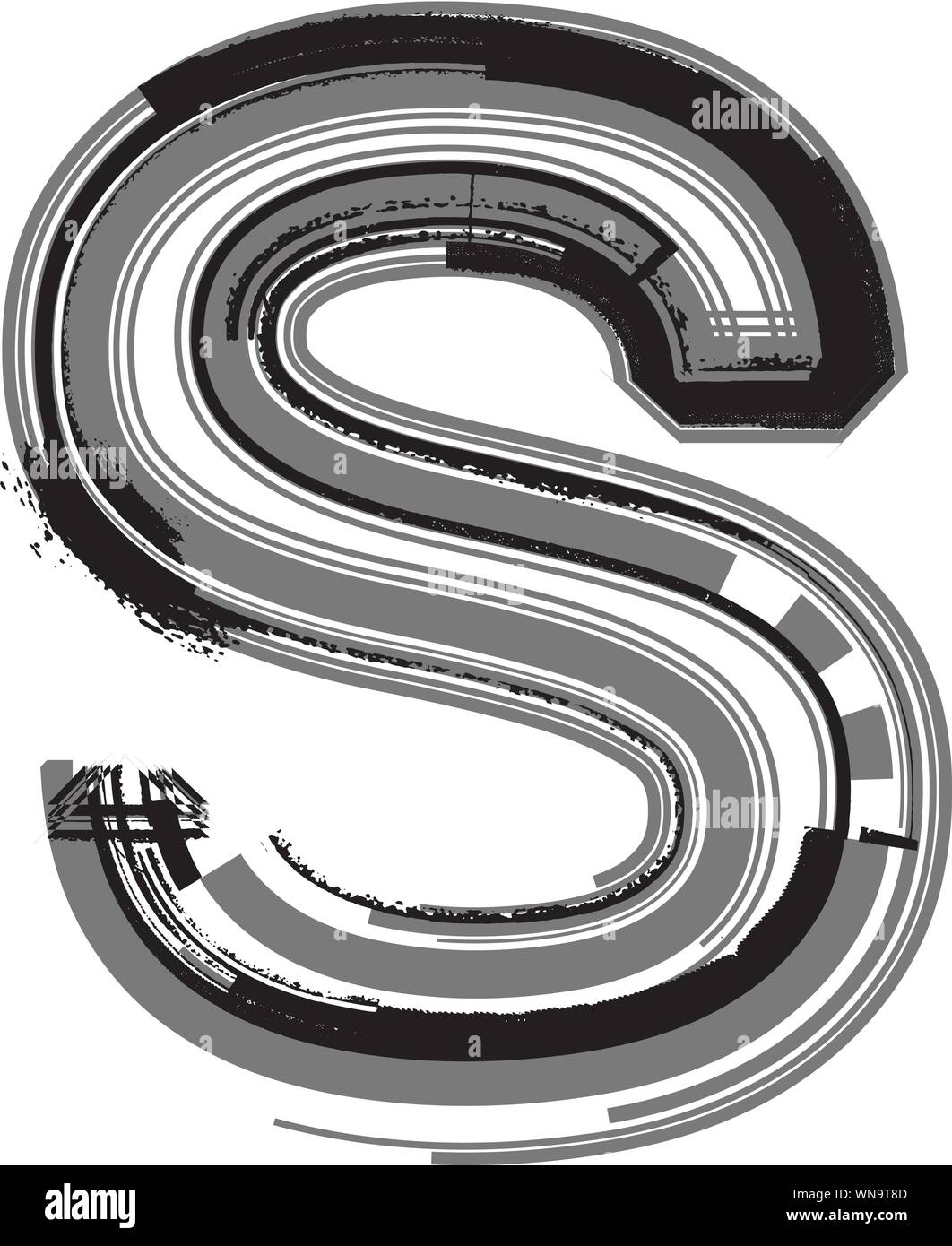 Grunge font. Letter s Stock Vector Image & Art - Alamy