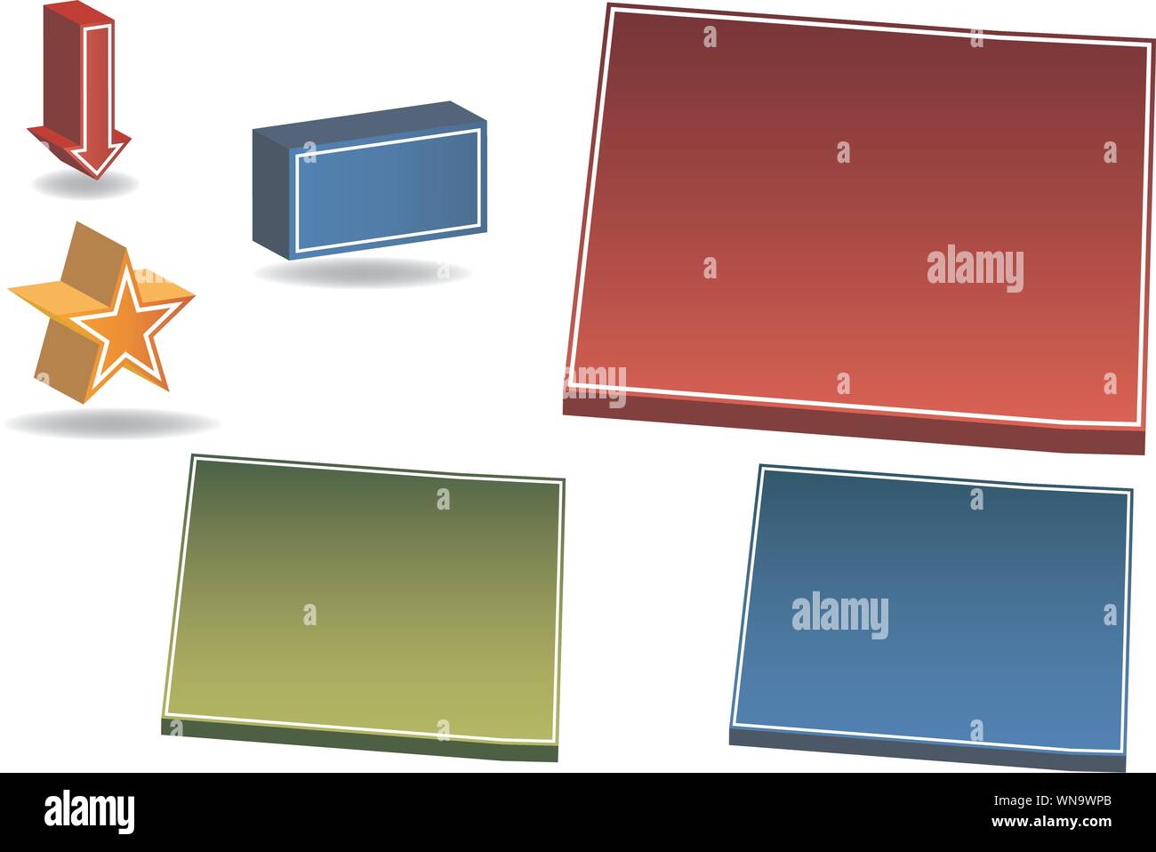 White background green outline rectangle Cut Out Stock Images ...