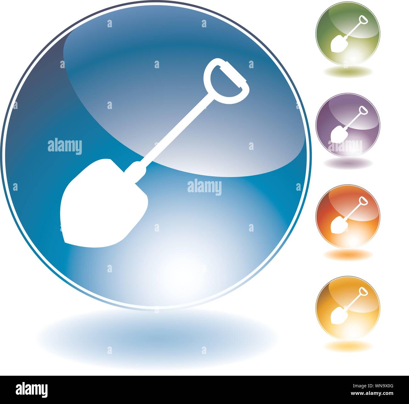 Shovel Crystal Icon Stock Vector Image & Art - Alamy