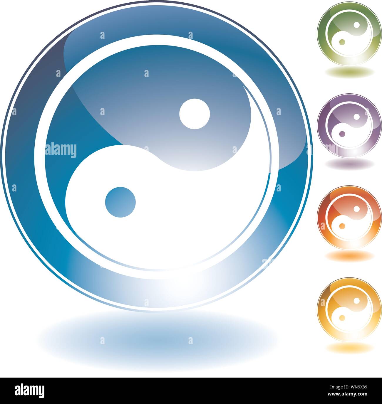 Yin Yang Icon Stock Vector Image & Art - Alamy