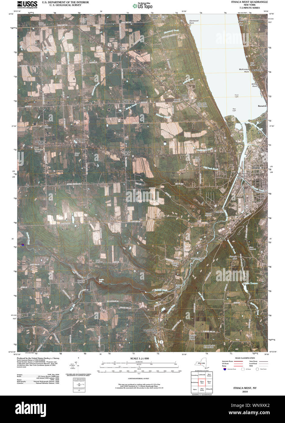 Map of ithaca new york hi-res stock photography and images - Alamy