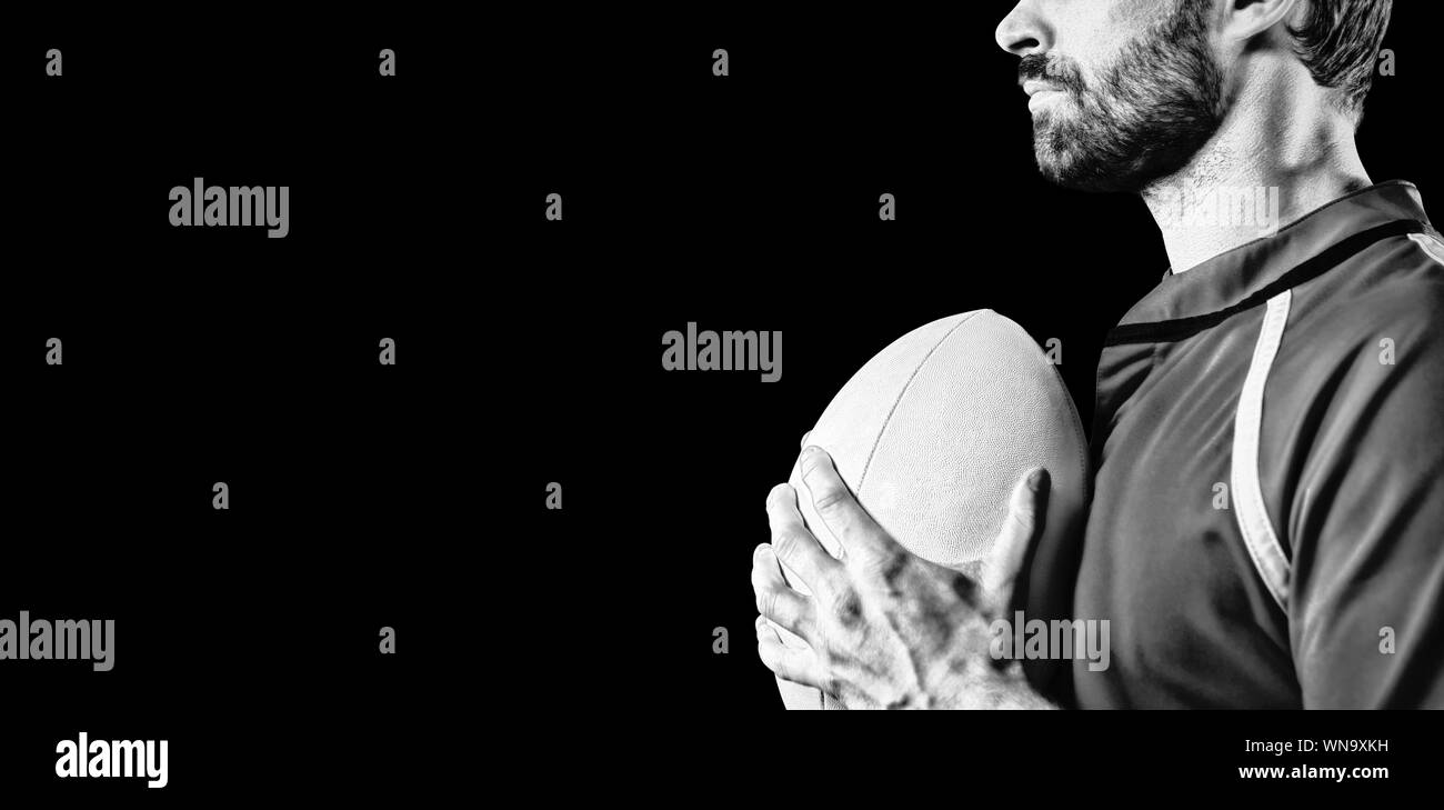 Tough Rugby Player Stock Photo - Alamy