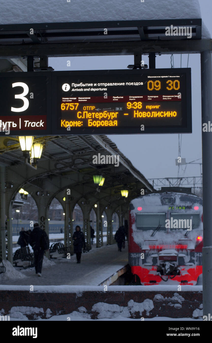 Vitebsky railway station,Saint Petersburg,Russia - January 24, 2019 ...