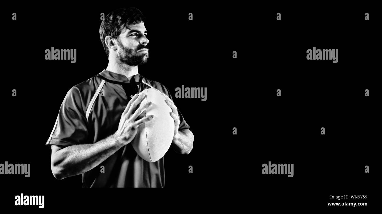 Tough Rugby Player Stock Photo - Alamy