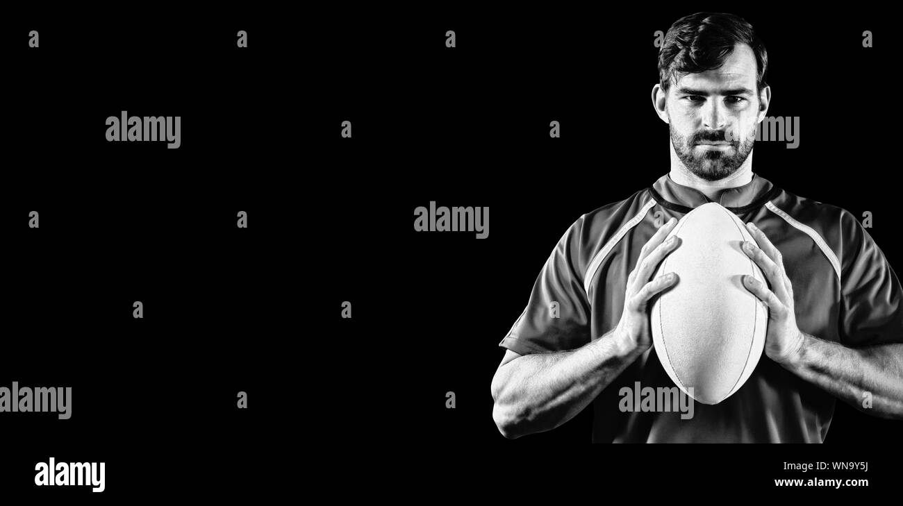 Tough Rugby Player Stock Photo - Alamy