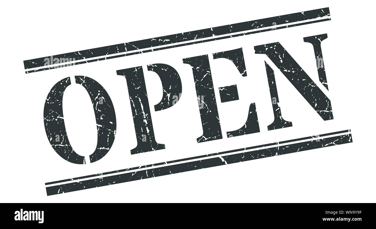 open stamp. open square grunge sign. open Stock Vector Image & Art - Alamy