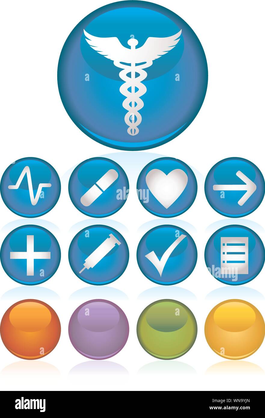 Medical Icons - Round Stock Vector Image & Art - Alamy