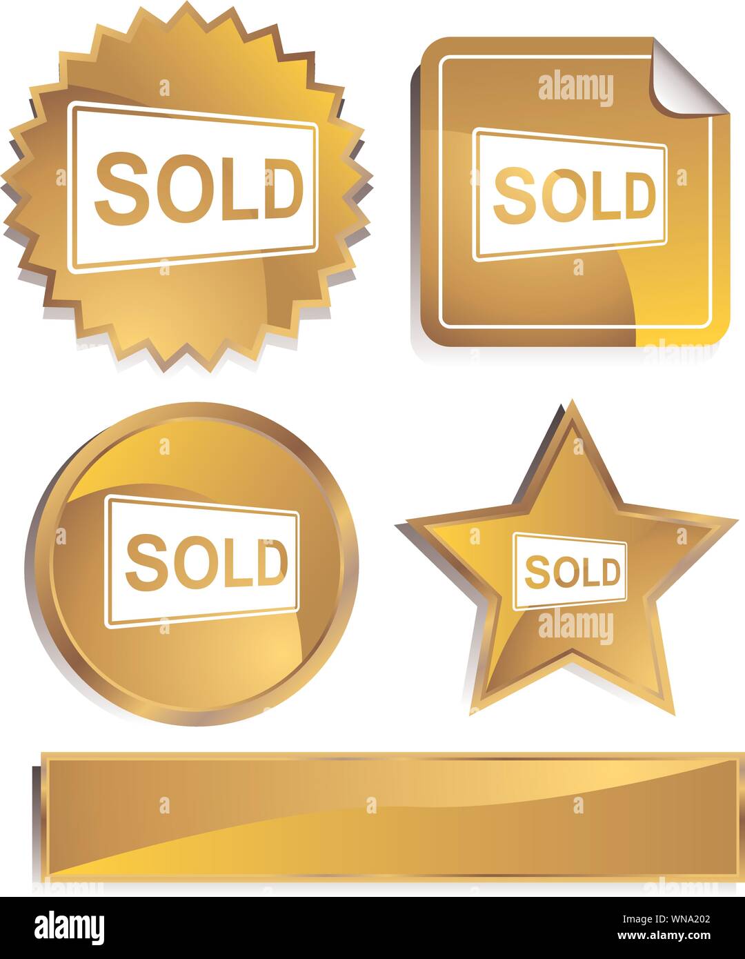 Goldish - Sold Sign Stock Vector Image & Art - Alamy