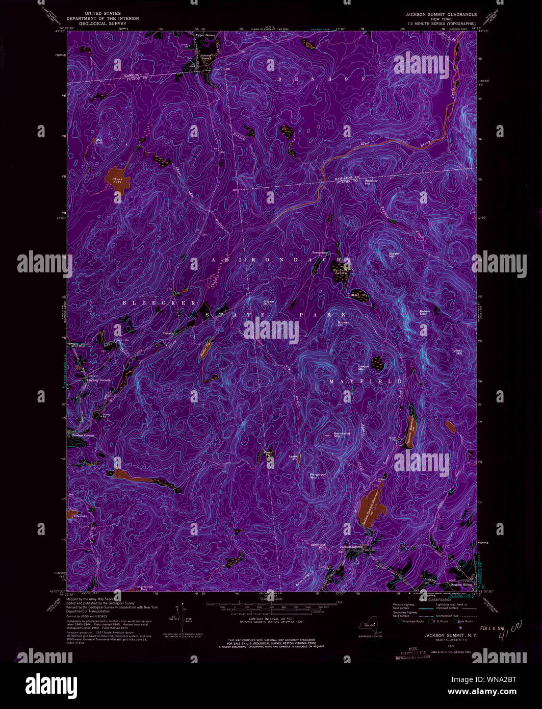 New York NY Jackson Summit 129962 1970 24000 Inverted Restoration Stock ...