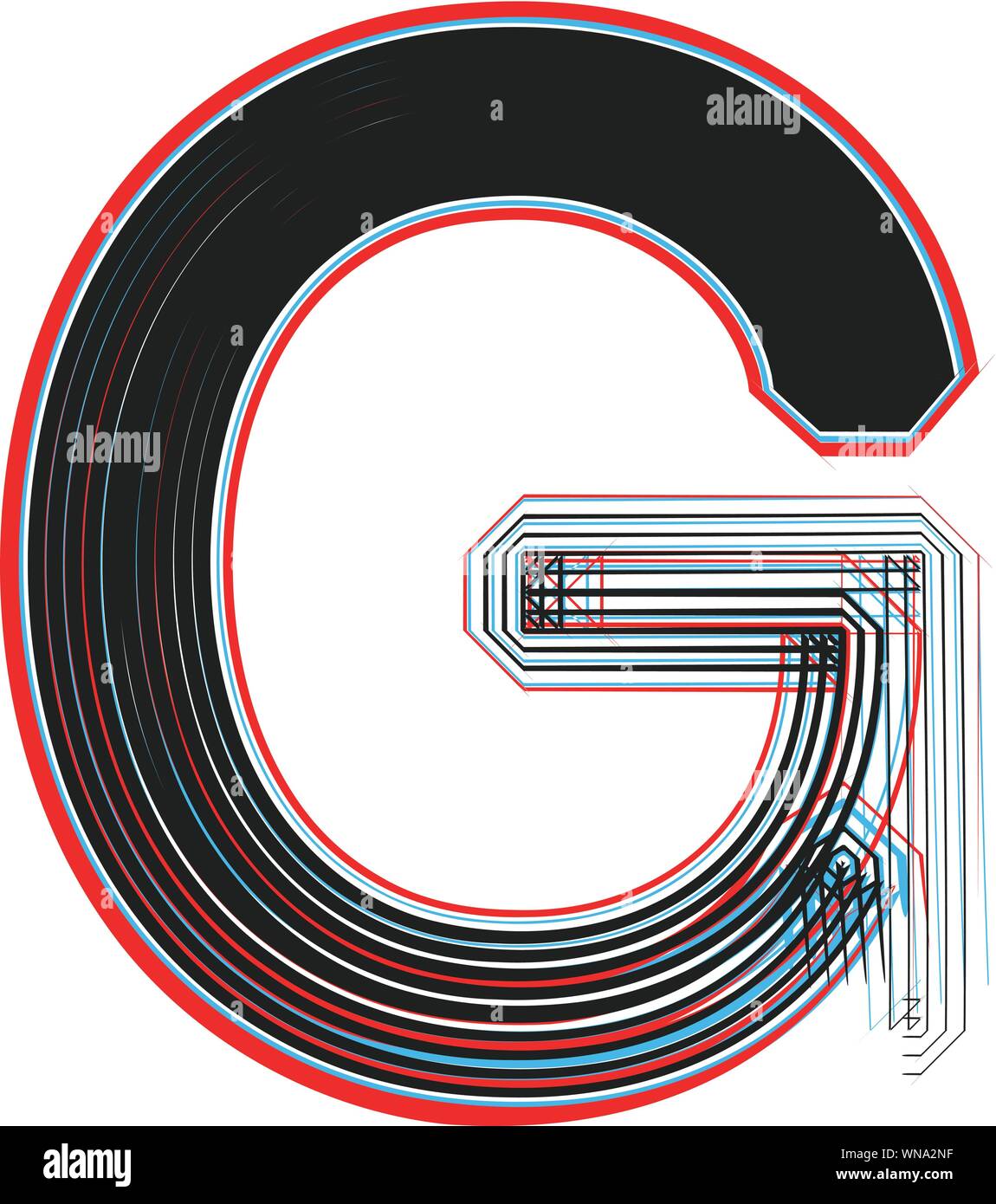 Font illustration letter G Stock Vector Image & Art - Alamy