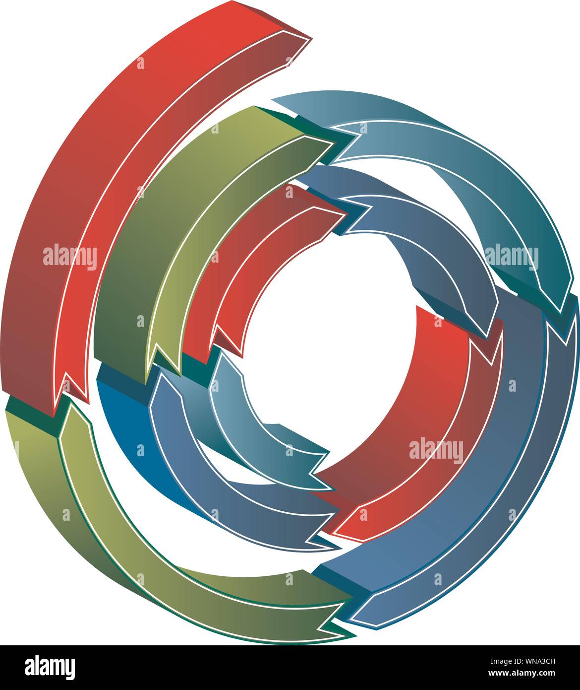 Isometric Spiral Arrow Stock Vector Image & Art - Alamy