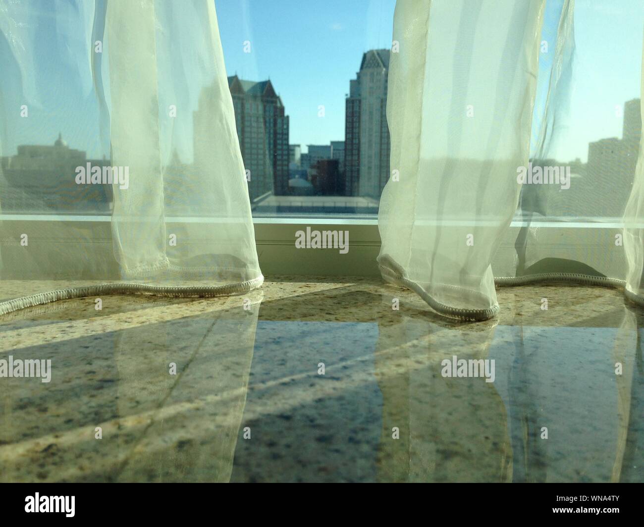 Skyscraper through a window hi-res stock photography and images - Alamy