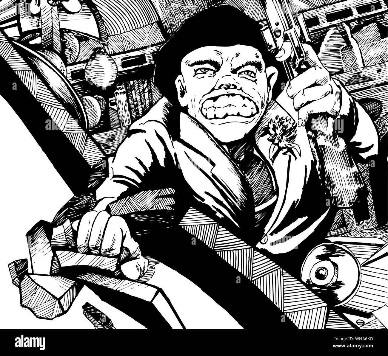 Punching villain hi-res stock photography and images - Alamy