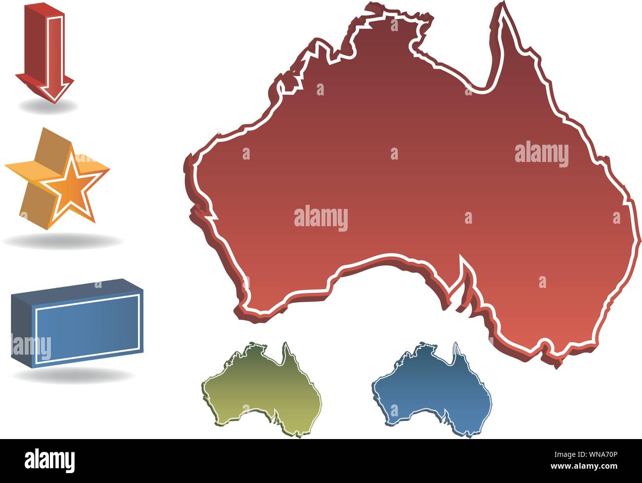 Map of australia atlas Stock Vector Images - Alamy
