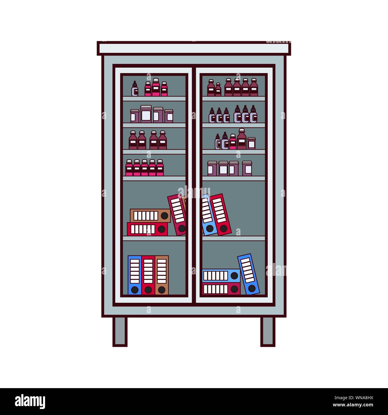 drugs shelving storage isolated icon Stock Vector Image & Art - Alamy