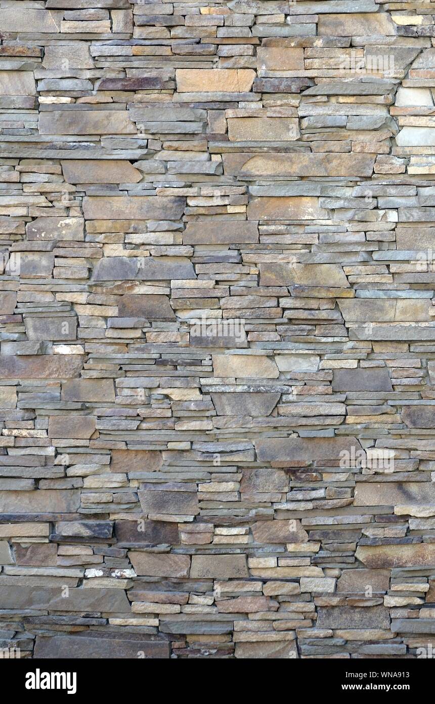 Modern pattern of flatten stone wall decorative surfaces in brown color ...