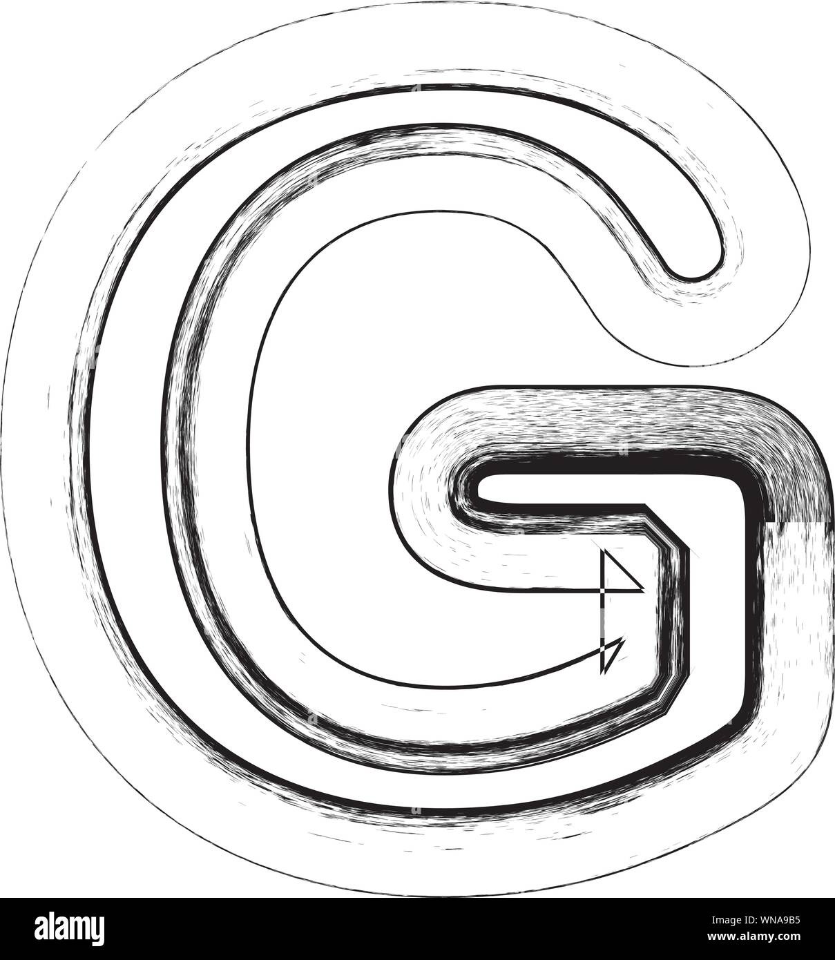 Grunge font. Letter G Stock Vector Image & Art - Alamy