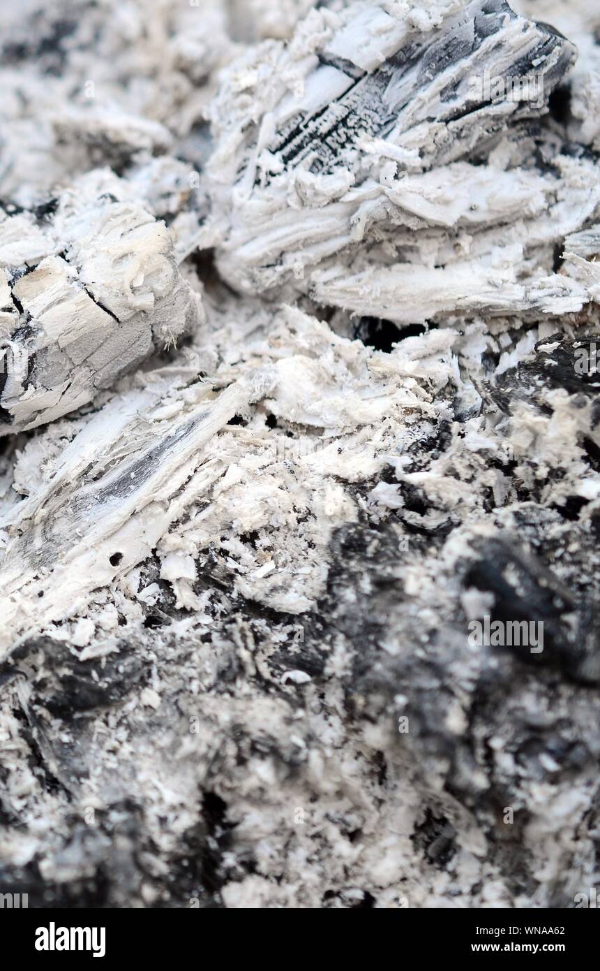 Pile of ashes after the fire went out grunge background texture. Burned ...