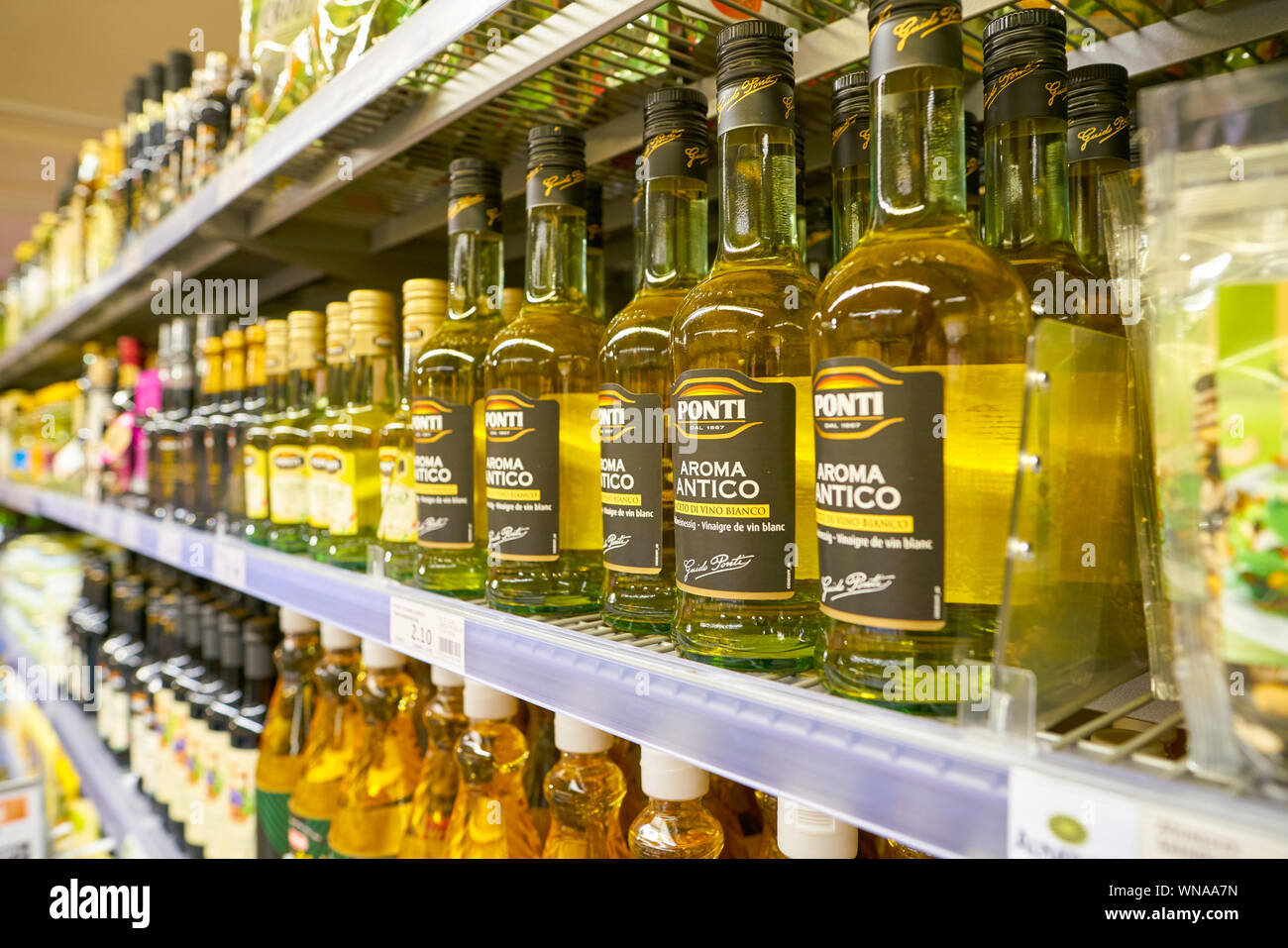 ZURICH, SWITZERLAND - CIRCA OCTOBER, 2018: interior shot of Migros ...