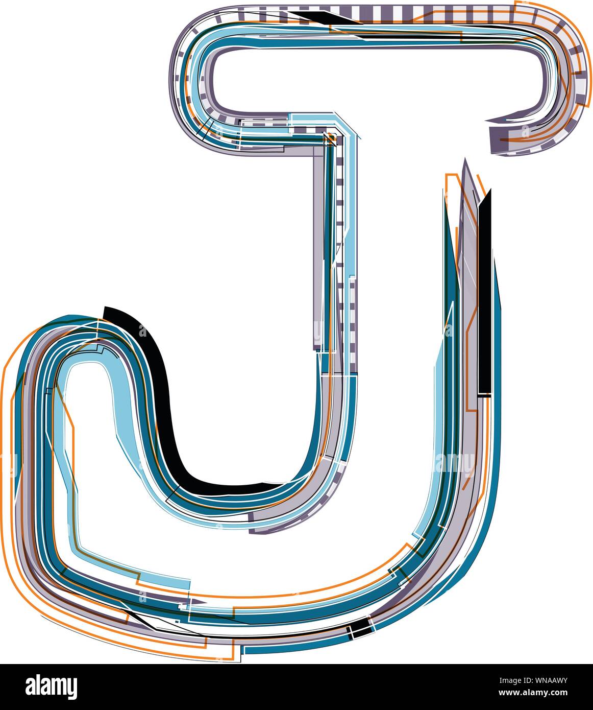 Font illustration LETTER J Stock Vector Image & Art - Alamy