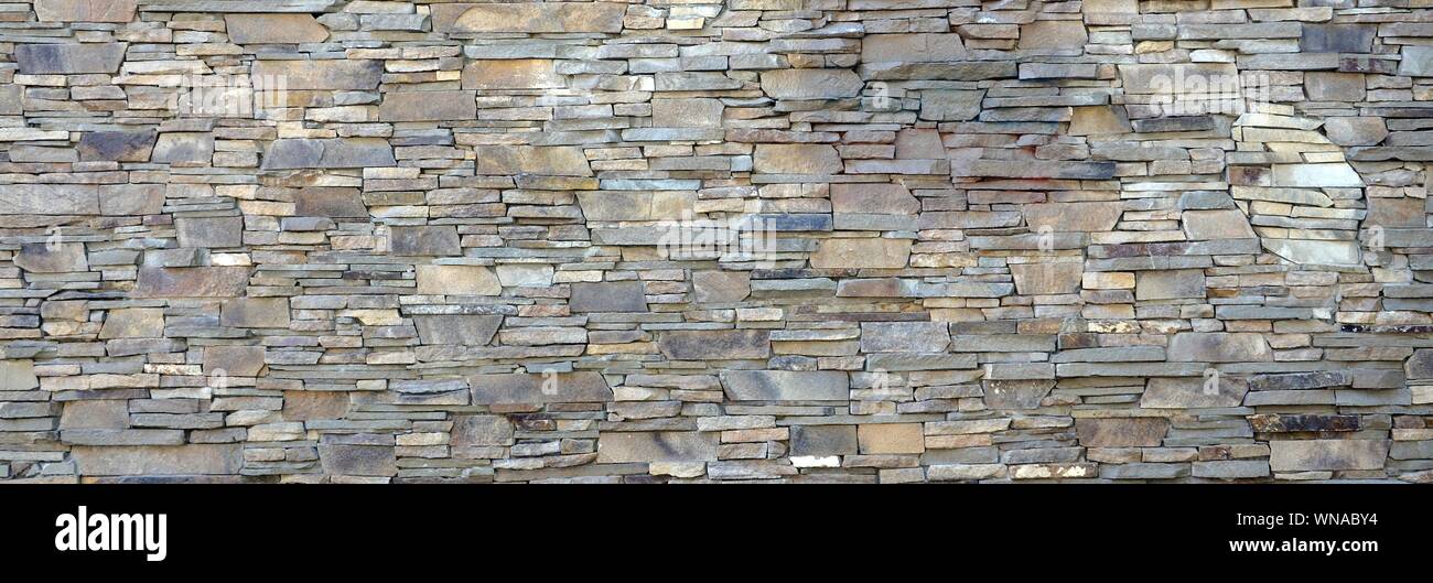 Modern pattern of flatten stone wall decorative surfaces in brown color ...