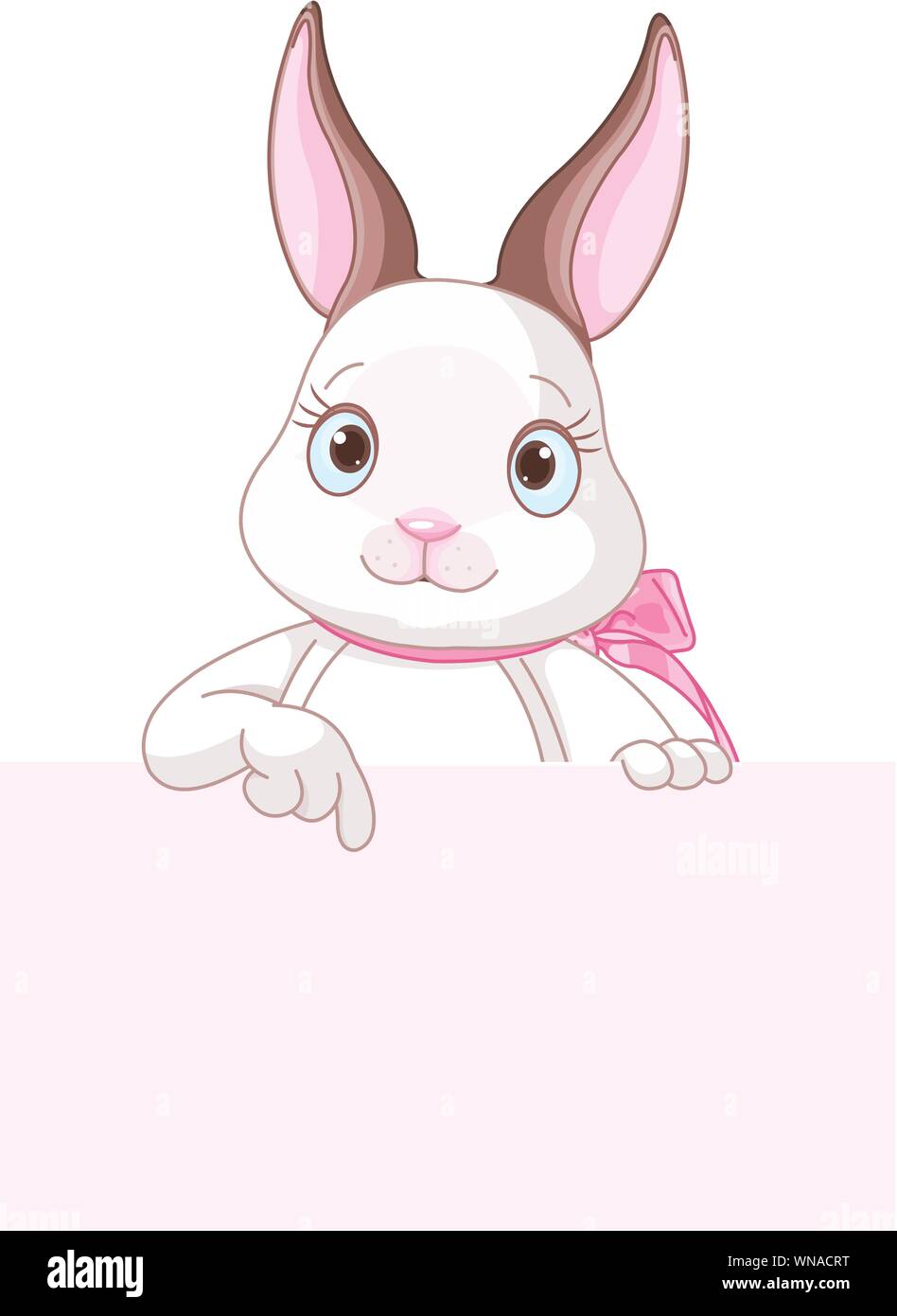 Easter Bunny Pointing Down Stock Vector Image & Art - Alamy
