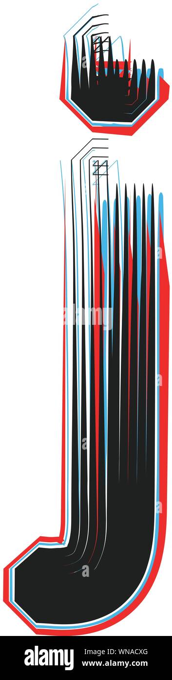 Font illustration letter j Stock Vector Image & Art - Alamy