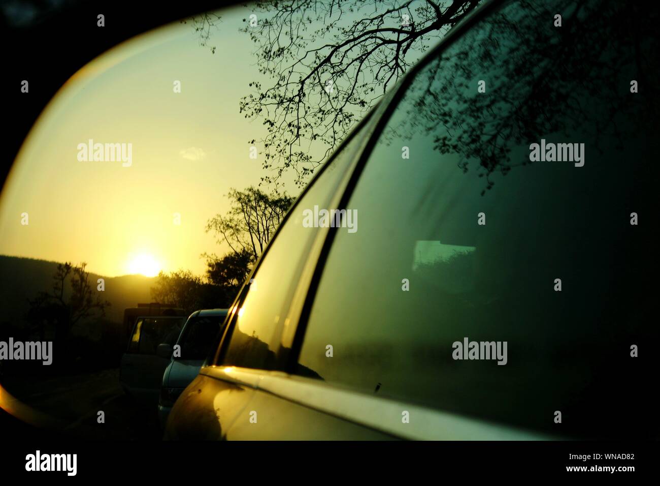 Side View Mirror Car Sunset Sky High Resolution Stock Photography and ...