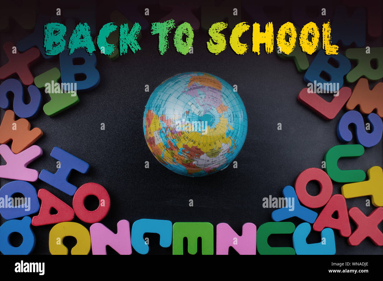 Back to school wording as education, teaching and learning concept ...
