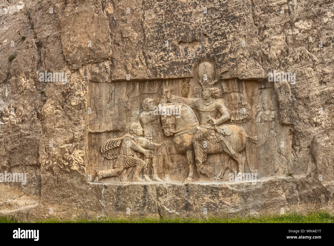 Triumph of Shapur I over the Roman emperor Valerian (241-272), Sassanid ...