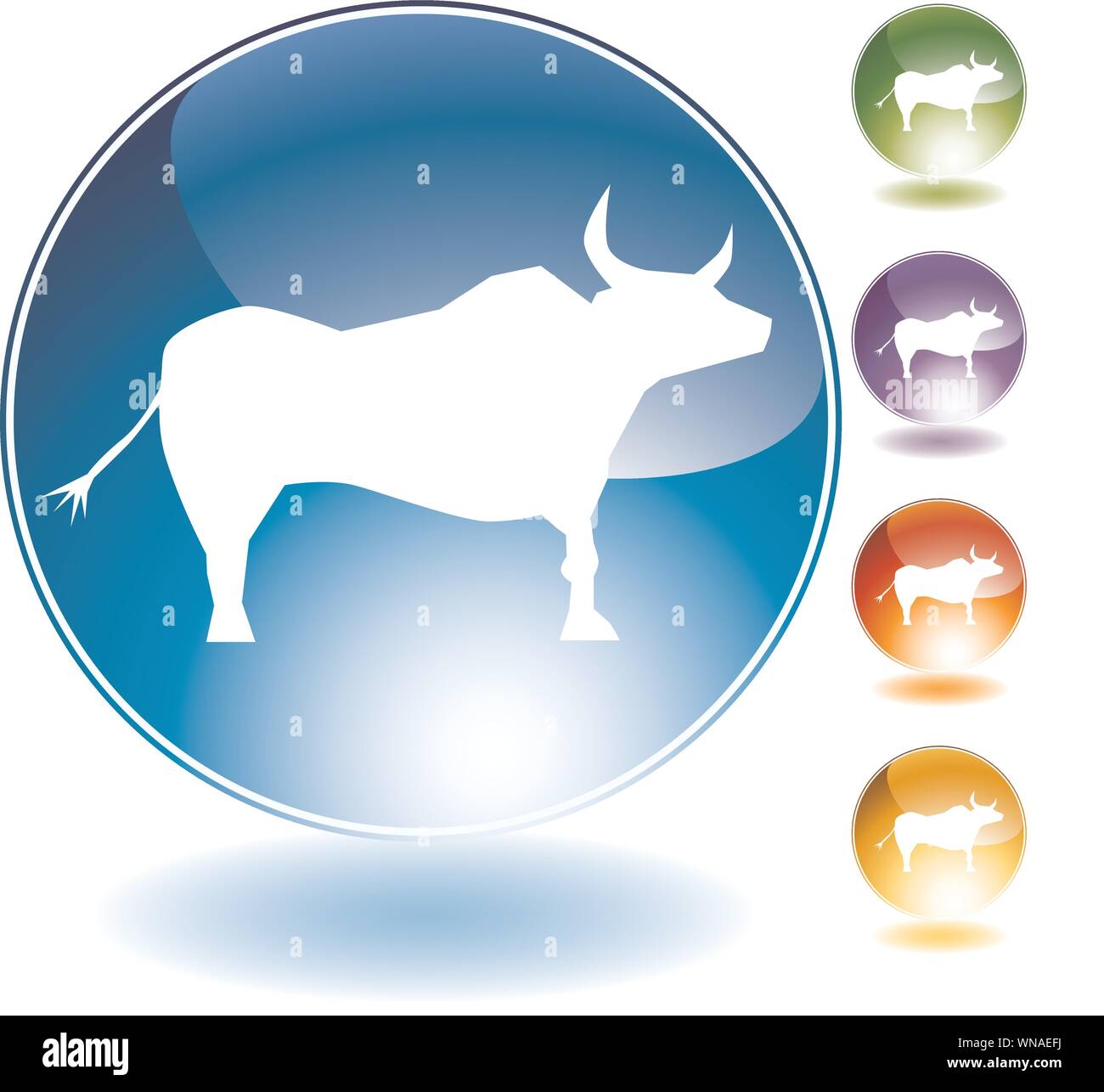 Ox Crystal Icon Stock Vector Image & Art - Alamy
