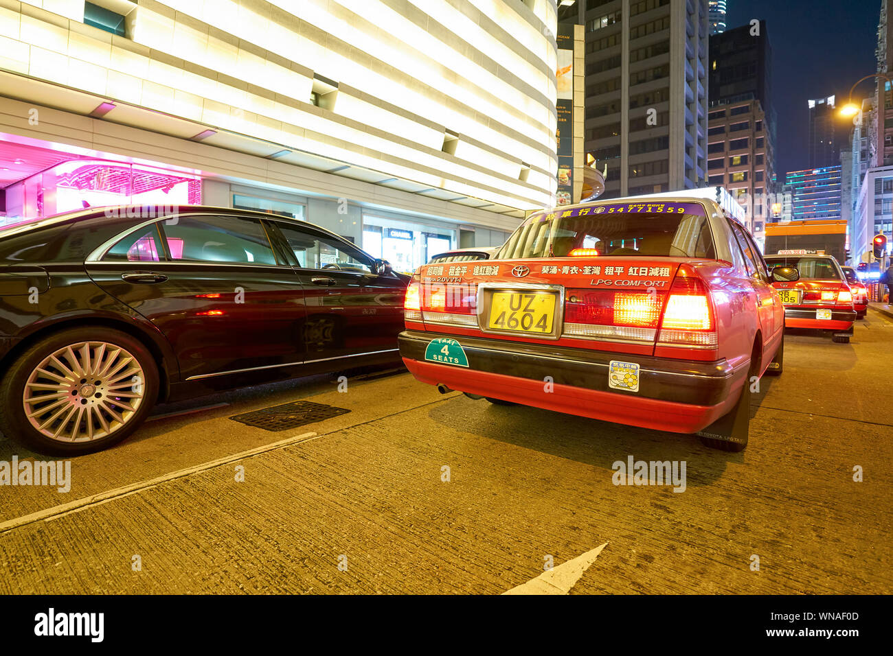 HONG KONG, CHINA - CIRCA JANUARY, 2019: cars on a road in Hong Kong at ...
