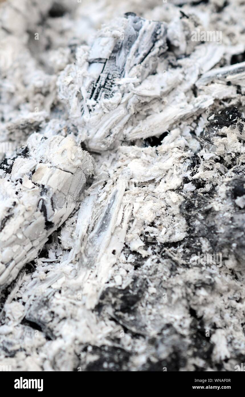 Pile of ashes after the fire went out grunge background texture. Burned ...