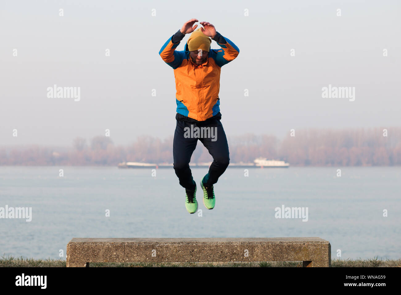 Jumping over the wall hi-res stock photography and images - Alamy