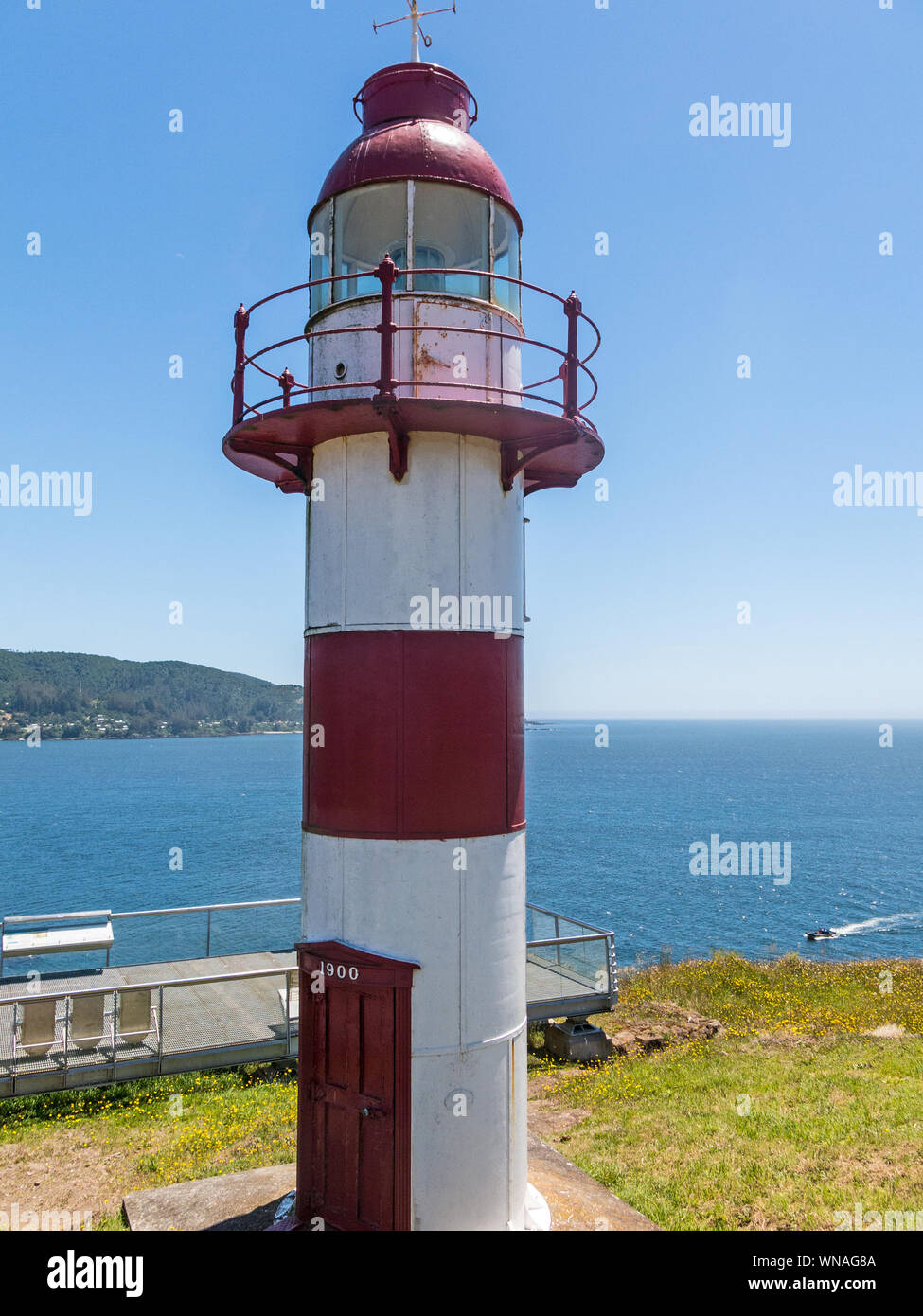Lighthouse in Niebla, Valdivia, Chile. Lighthouse in the Spanish ...